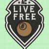 Best AC Live Free Embroidery logo. - Vectoremb