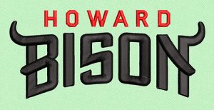 Best Howard Bison 3d puff Embroidery logo. - Vectoremb