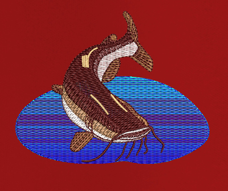 Fish Embroidery Logo | Vectoremb