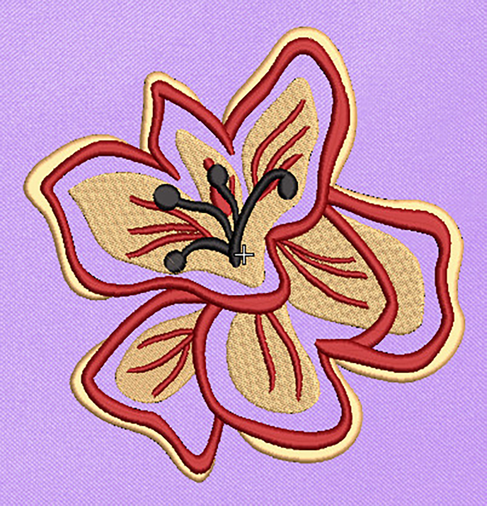 Flower Embroidery Logo | Vectoremb