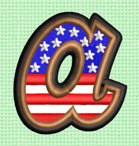 Best USA Flag A 3D puff Embroidery logo. - Vectoremb