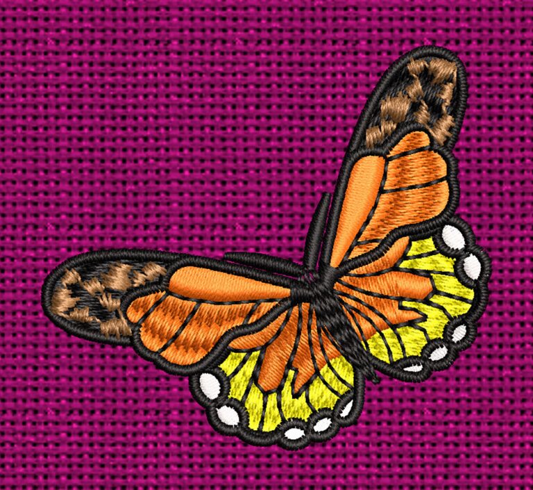 Best Monarch Butterfly Embroidery logo. - Vectoremb