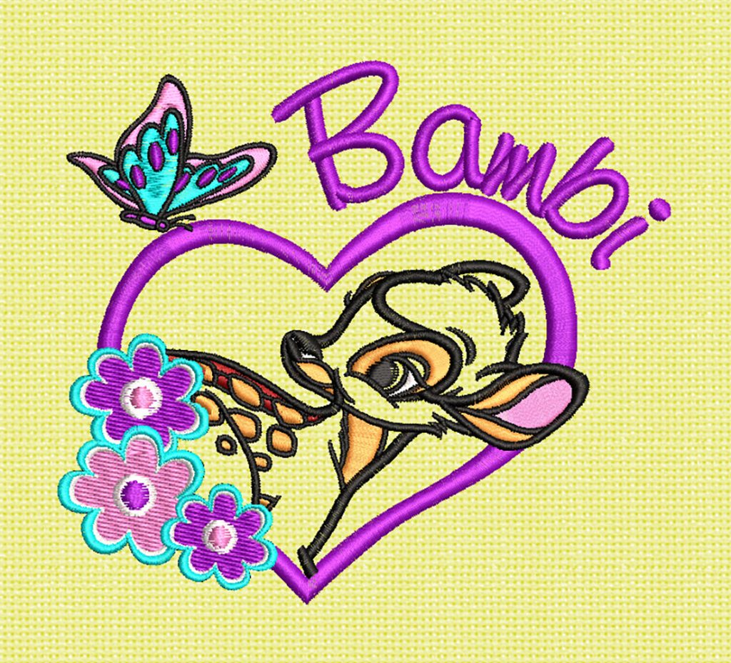 Best Bambi Deer Embroidery logo. - Vectoremb