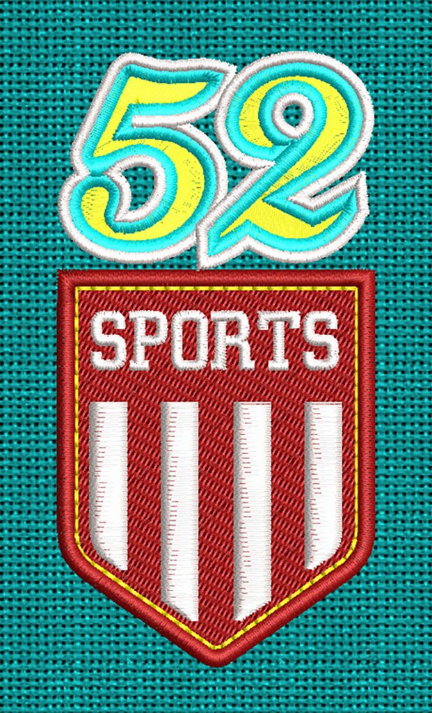 Best Fifty two sports Embroidery logo. - Vectoremb