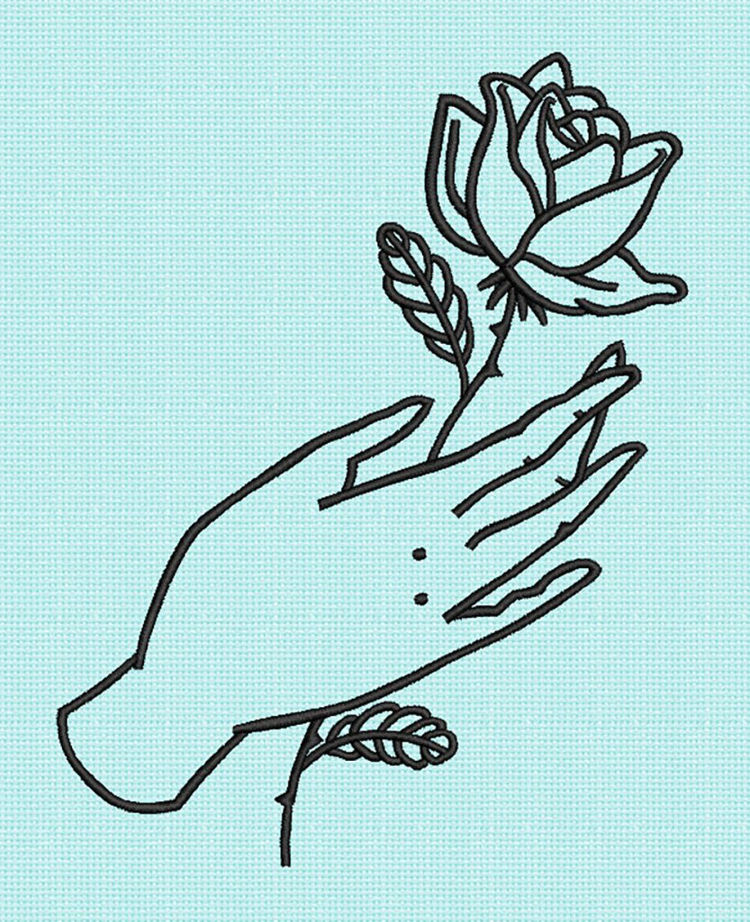 Best Hand Flower Embroidery logo. - Vectoremb