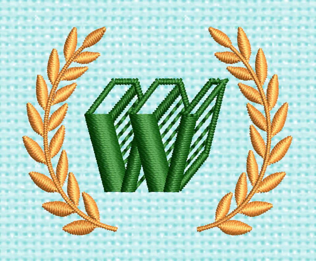 Best W Leaf Embroidery logo. | Vectoremb