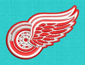 Best Red Wings 3d Embroidery logo. - Vectoremb